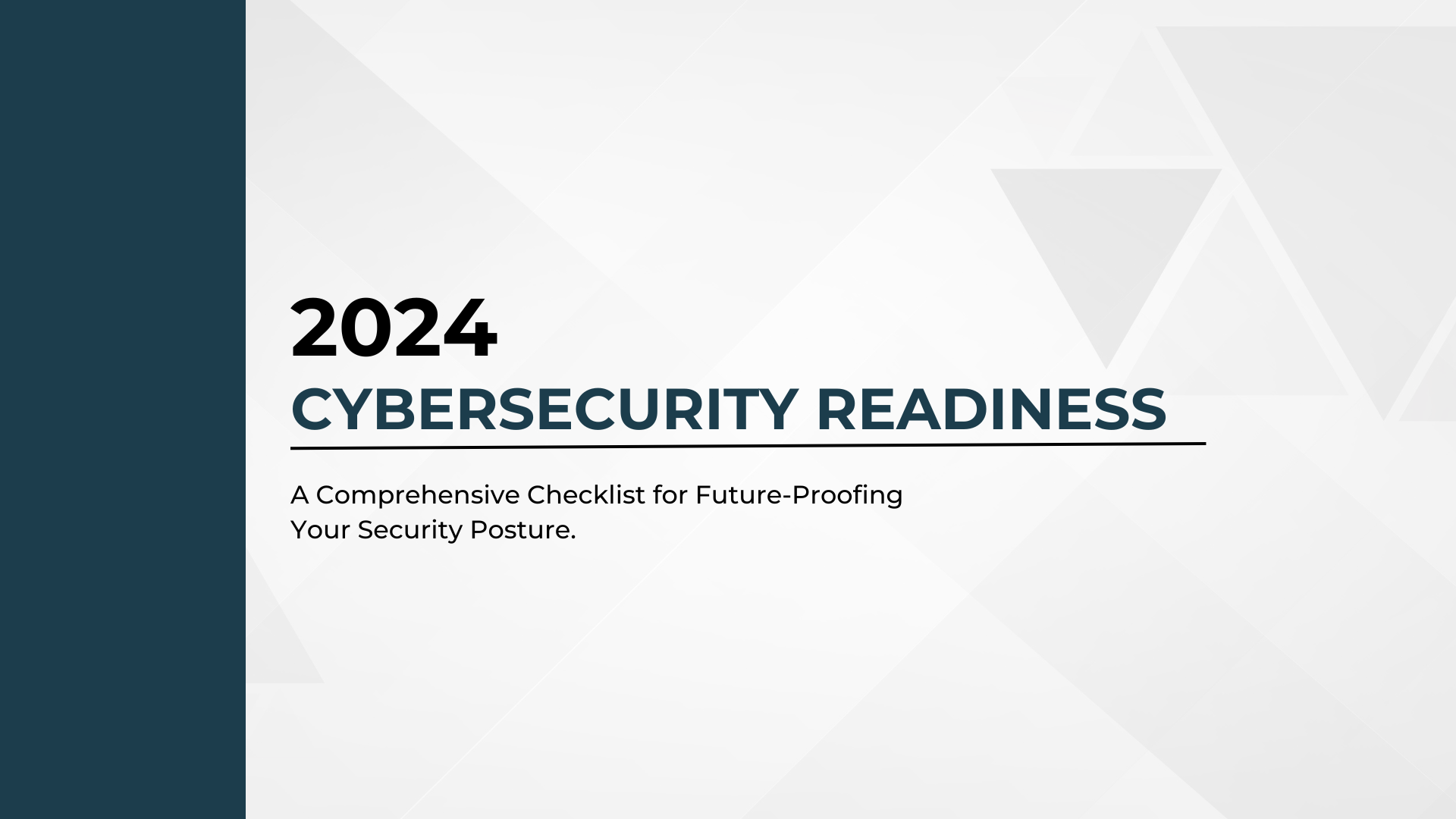 2024 Cybersecurity Readiness Checklist